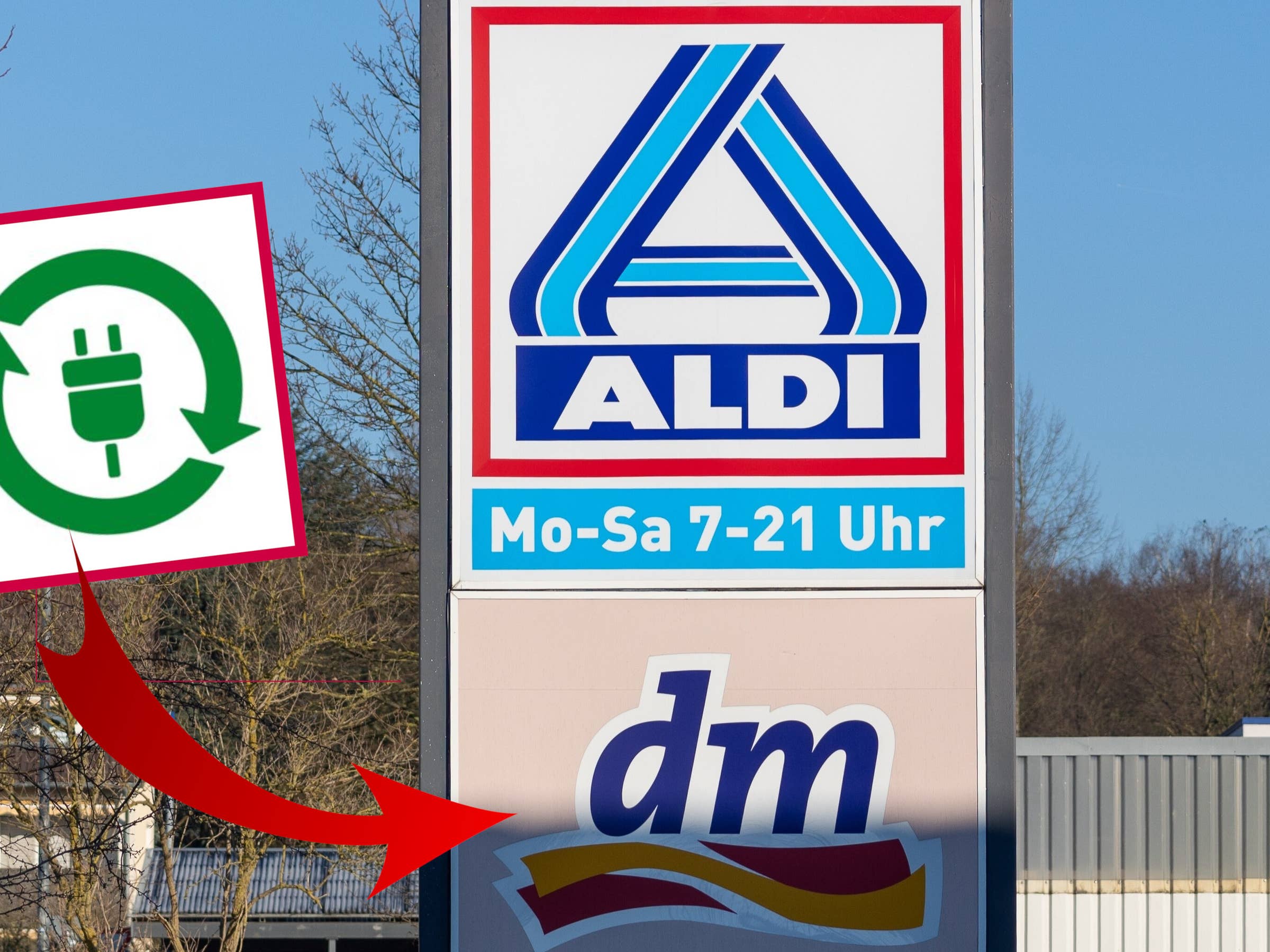 Gleich hinterm Eingang: Dieses Schild müssen Kunden von Aldi, dm & Co ...